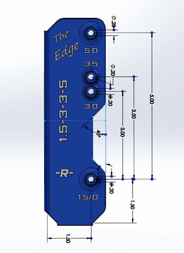 STL file "The Edge" Cabinet Door Handle Jig for 3/4" thick door faces ...