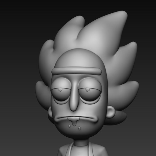 Download STL file Rick and Morty - Rick Sanchez • 3D printable template ...