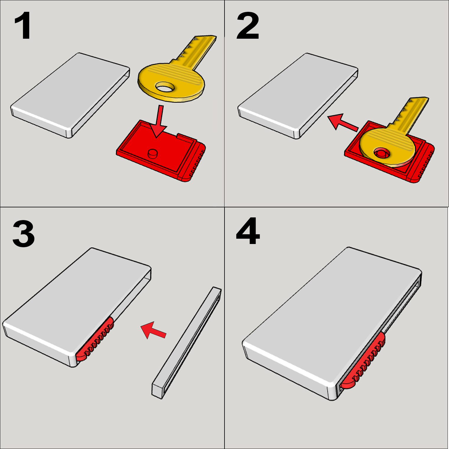 STL file Key Organizer/Keychain 🔑・3D printing model to download・Cults