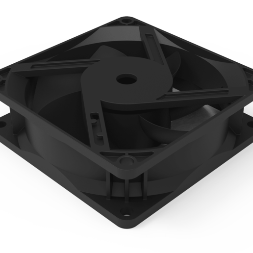 Download 3MF file Computer Cooling Fan Case with Fan Blade • Model to ...