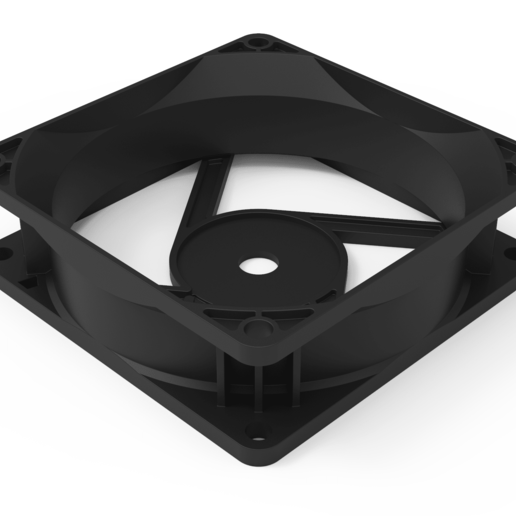 Download 3MF file Computer Cooling Fan Case with Fan Blade • Model to ...