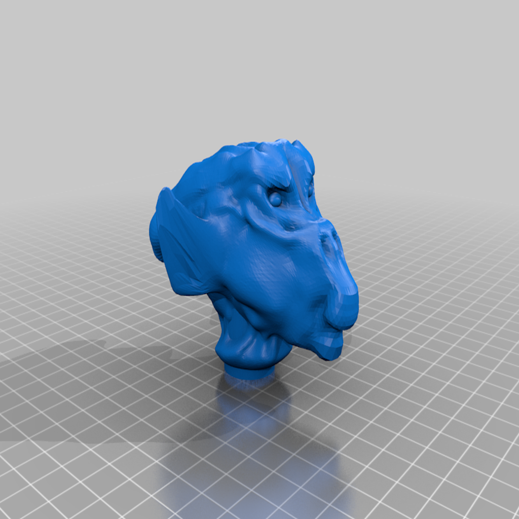 Free STL file DEMON HEAD_016・3D printer model to download・Cults