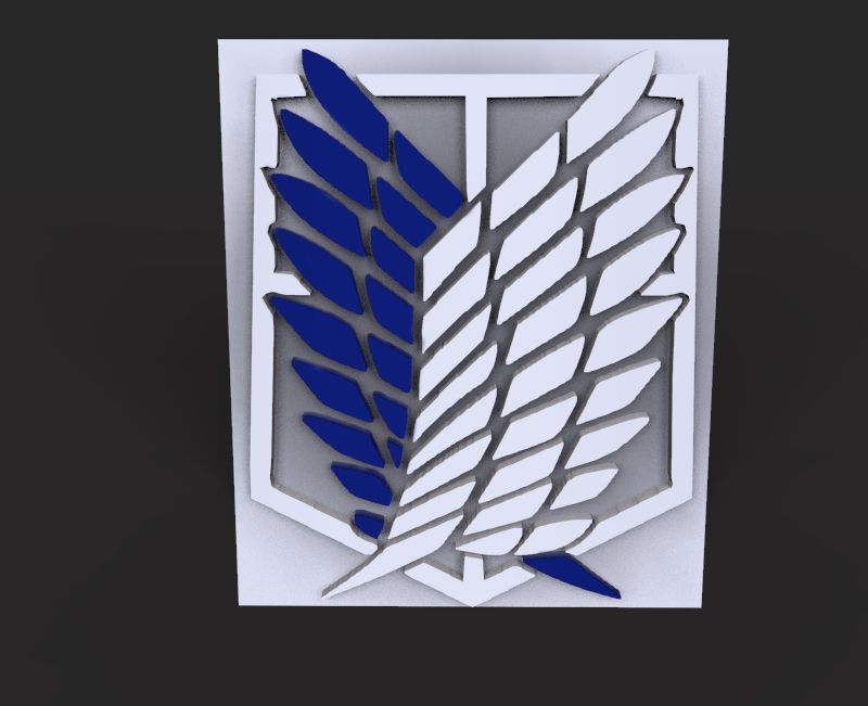 3D file Shingeki no Kyojin Scanning Corps 3D logo Attack on titan Pack ...