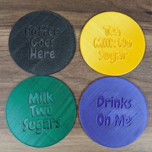 Download free STL file Drinks Order Coasters • 3D printing design ・ Cults