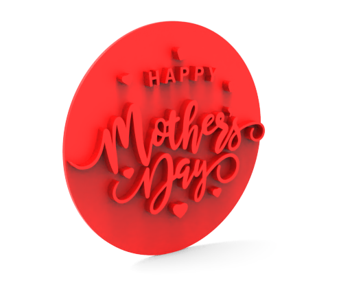 STL file Happy Mother Day Stamp・3D print design to download・Cults