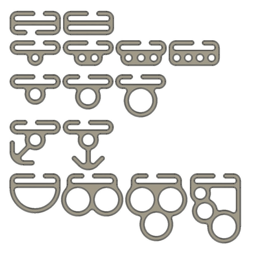 Download free STL file MOLLE Attachment Accessories • Template to 3D ...
