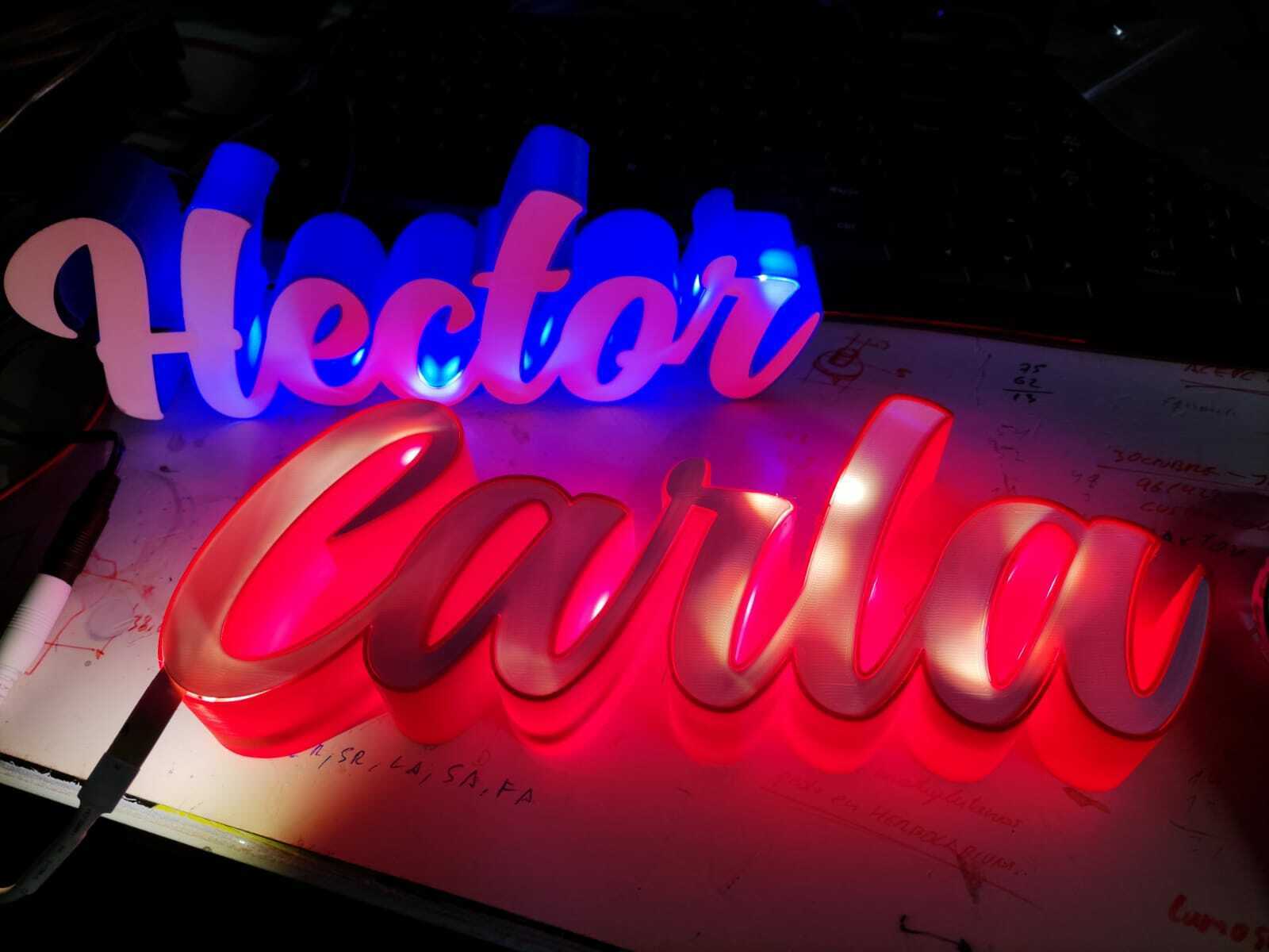 Free STL file LED NAMES 🎨・3D printer design to download・Cults