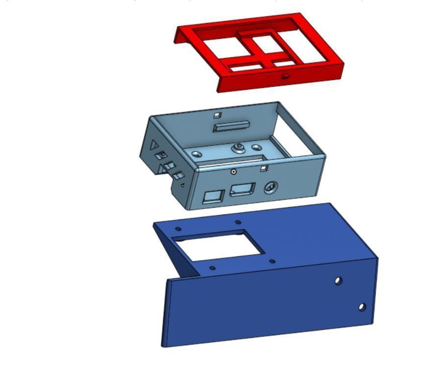 Download free STL file Octopi touch 3.5 Raspi case + CR10 mount • 3D ...