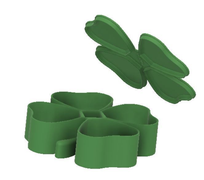 Download free STL file four-leaf clover Box for small things • 3D ...