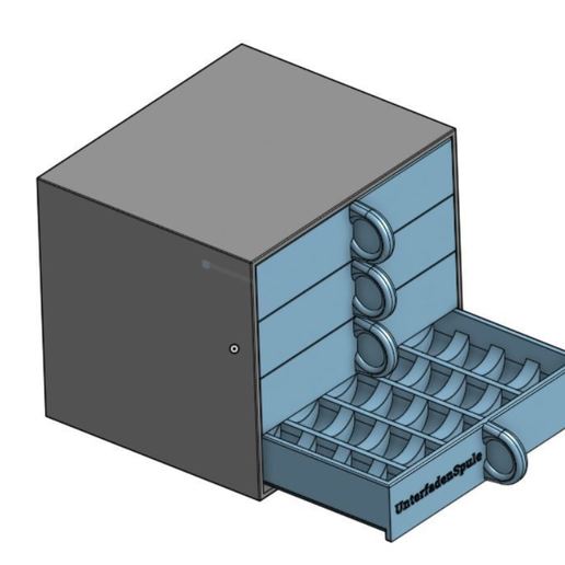 Download STL file Bobbin Box - Drawer Box • 3D printable design ・ Cults