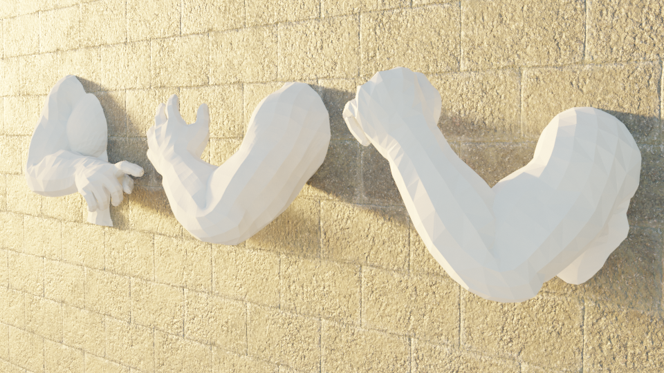 STL file Three set of low poly arms・3D printable model to download・Cults