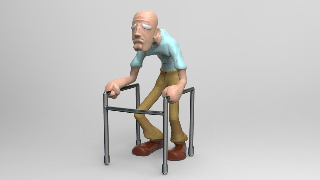 STL file model of an old man・Model to download and 3D print・Cults
