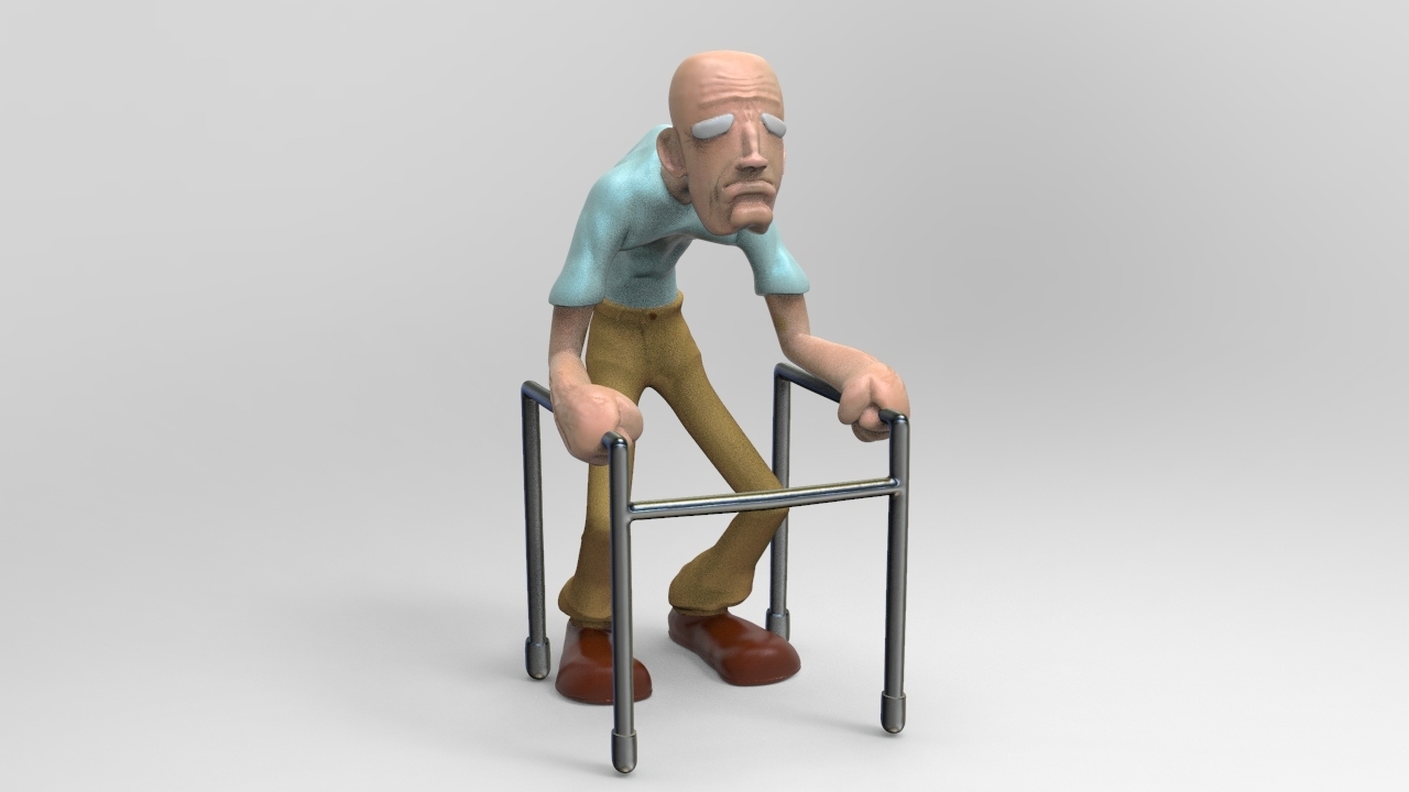 STL file model of an old man・Model to download and 3D print・Cults