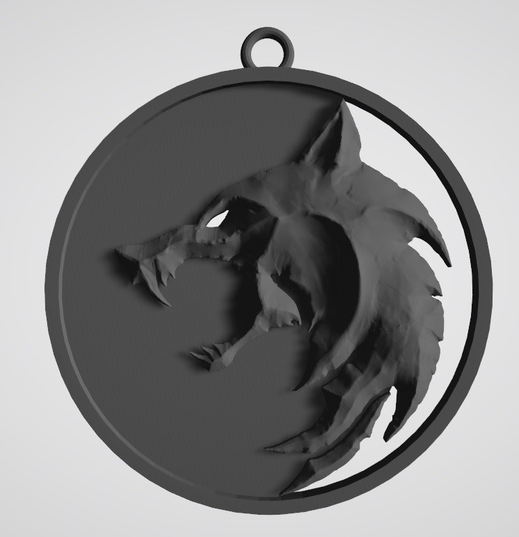 STL file The Witcher's Wolf Medallion (Netflix version) 🐺・3D printable ...