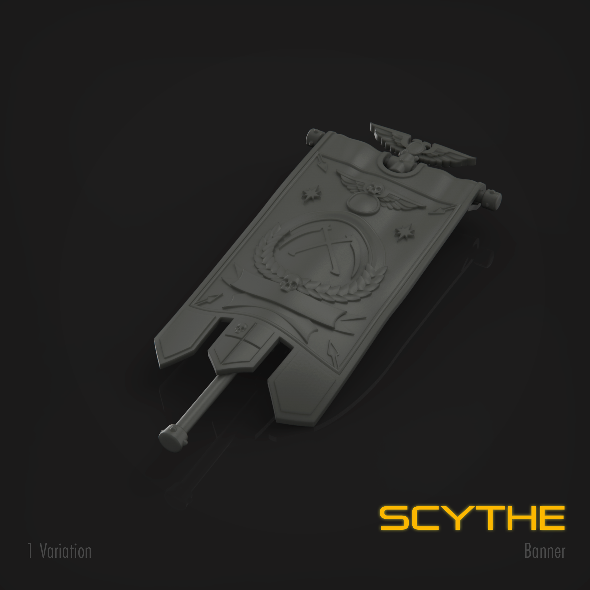 STL file SCYTHE MARINE STANDARD BANNER・Model to download and 3D print・Cults