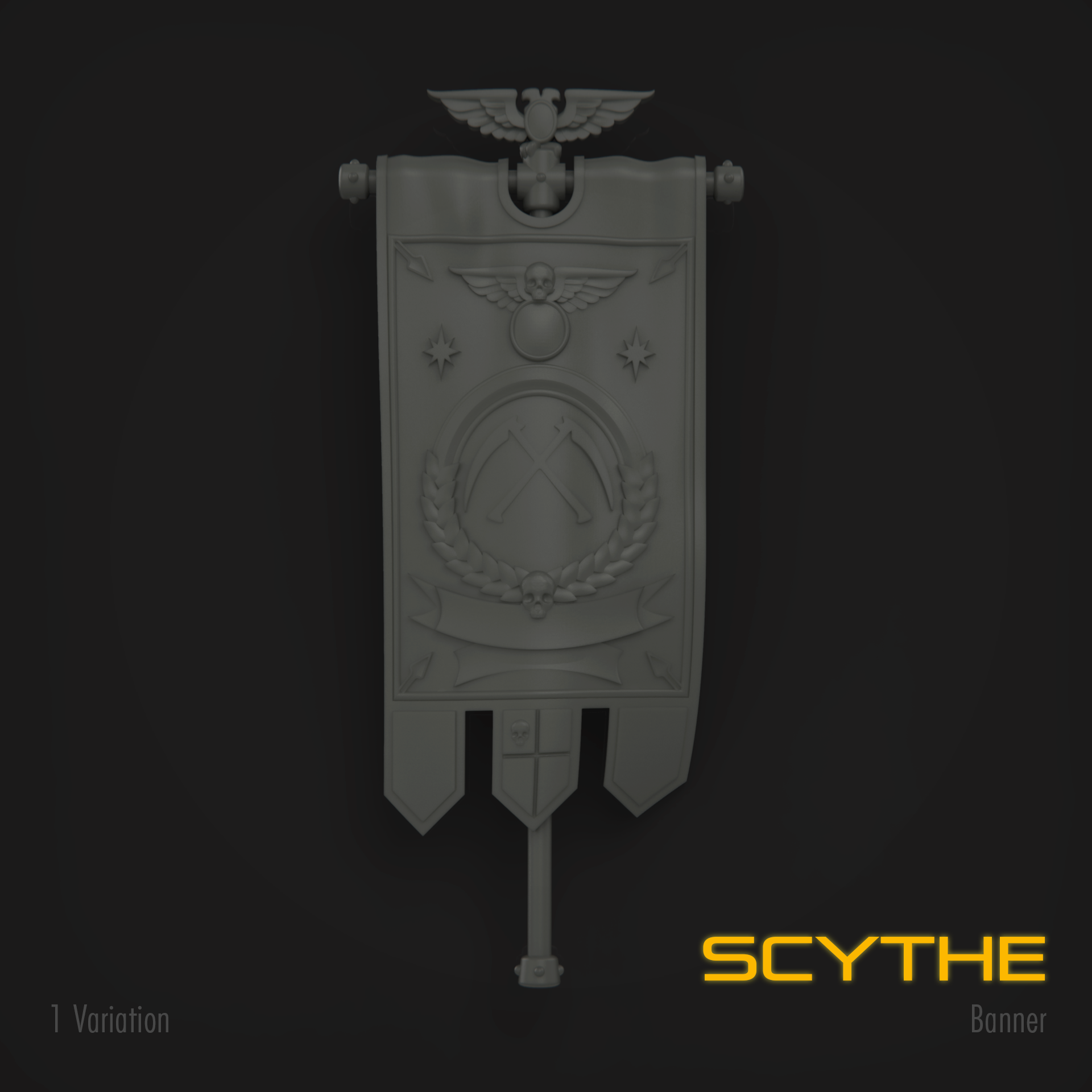STL file SCYTHE MARINE STANDARD BANNER・Model to download and 3D print・Cults