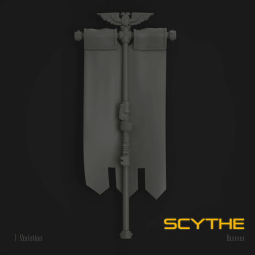 Download STL file SCYTHE MARINE STANDARD BANNER • 3D print object ・ Cults