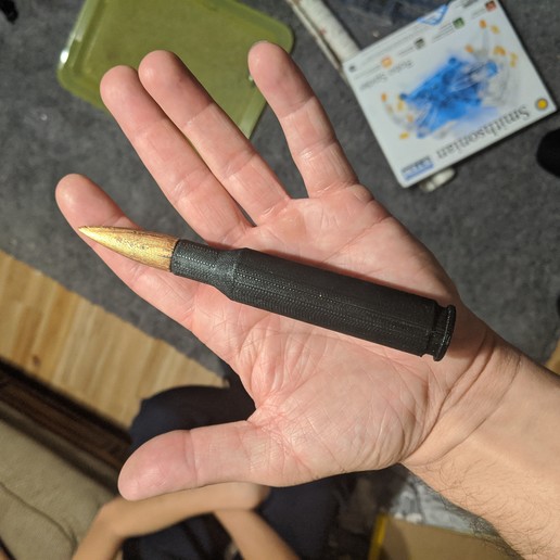 3D printed .50 cal BMG bullet and casing ・ Cults