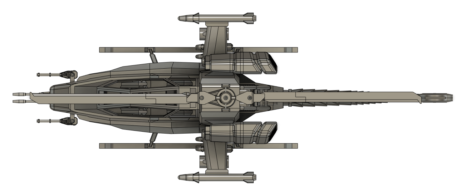 3D file DragonHawk VTOL & Rattlesnake L.A.N.G. for 1:12 (6"/15cm ...