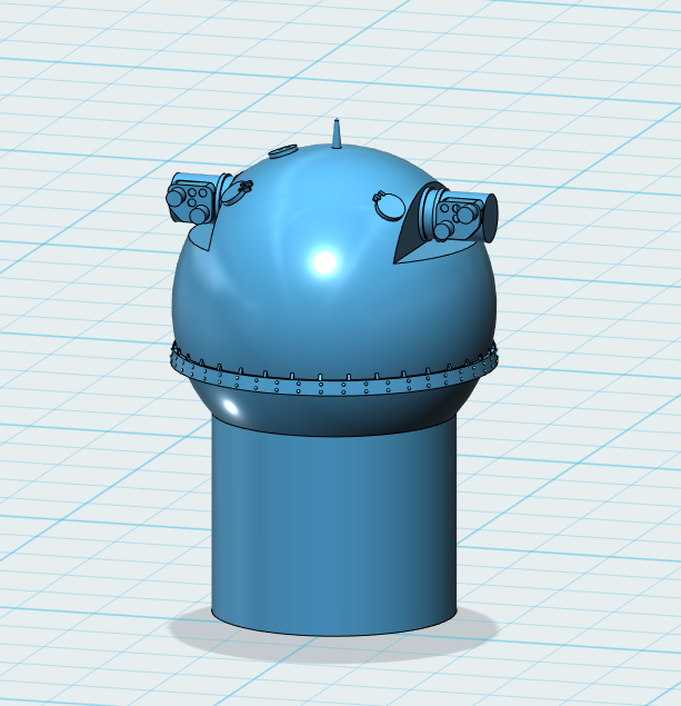 STL file Domed Rangefinder Admiral Hipper 1/200・3D printing design to ...