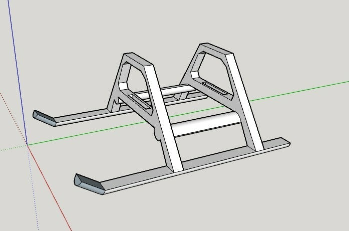 Free STL file Reinforced elevated landing gear for Blade 180 helicopter ...