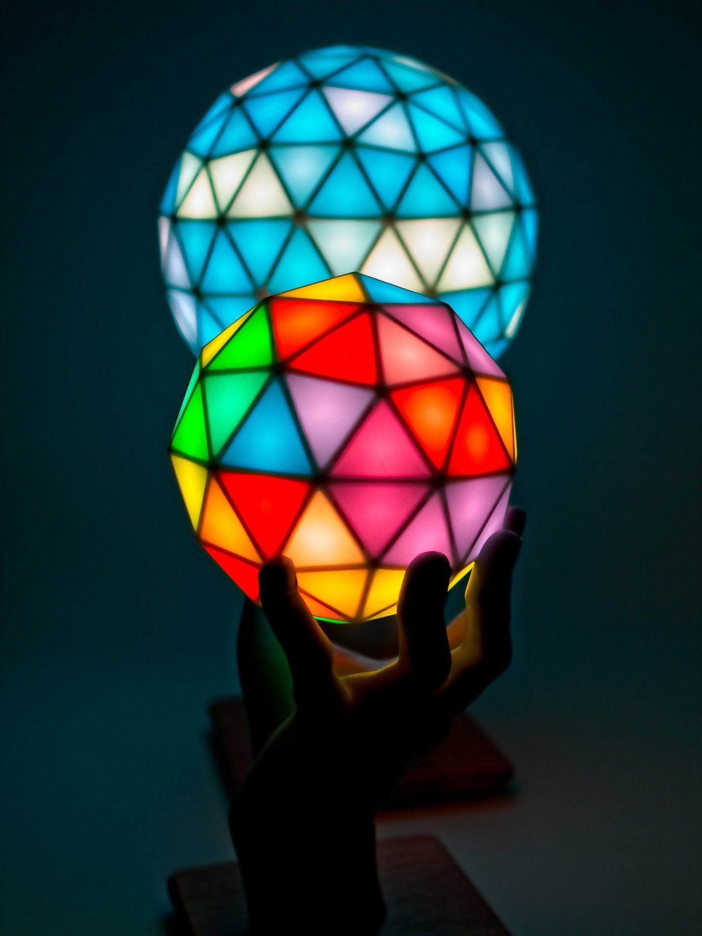 Free STL file Geodesic(k) RGB LED Spheres・3D printing idea to download ...