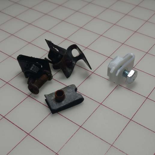 Download free 3D model License Plate Hardware Clip "U-Nut" ・ Cults