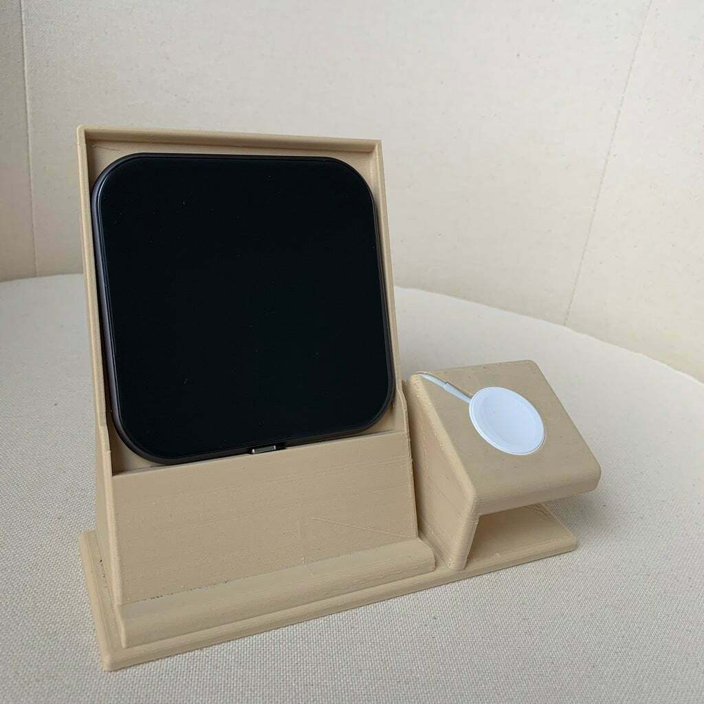 Free STL file Phone and watch stand - IPhone/Apple Watch・3D printable ...