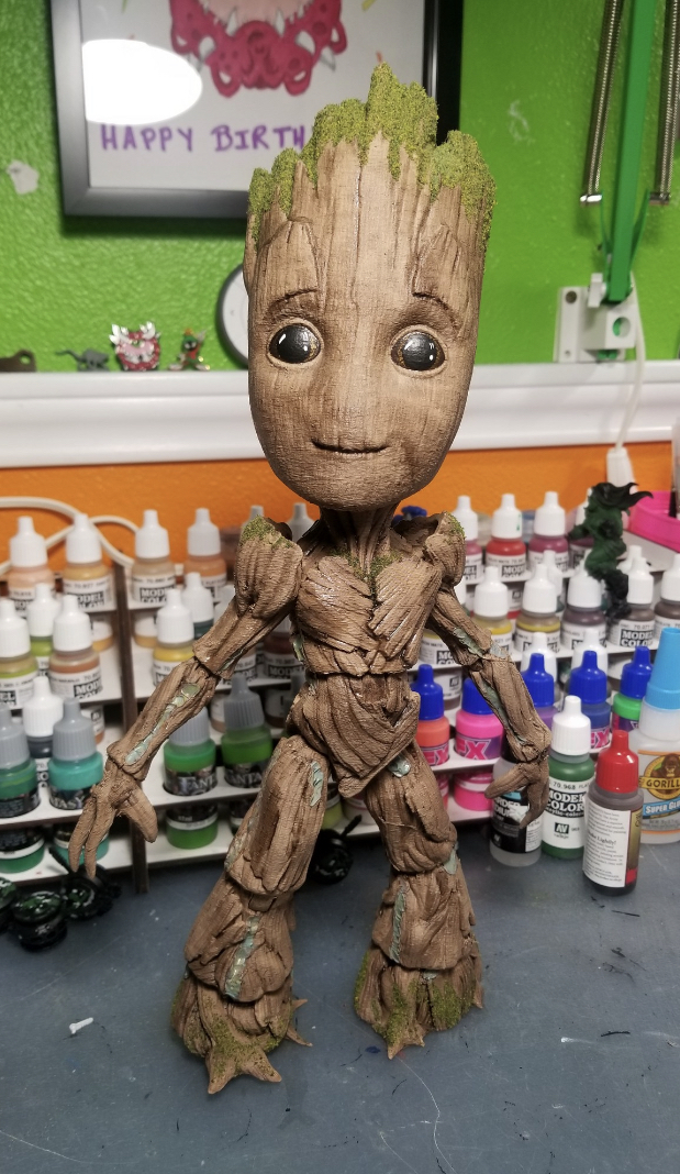 3D printed articulated and static groot • made with Ender 3 with 6mm ...