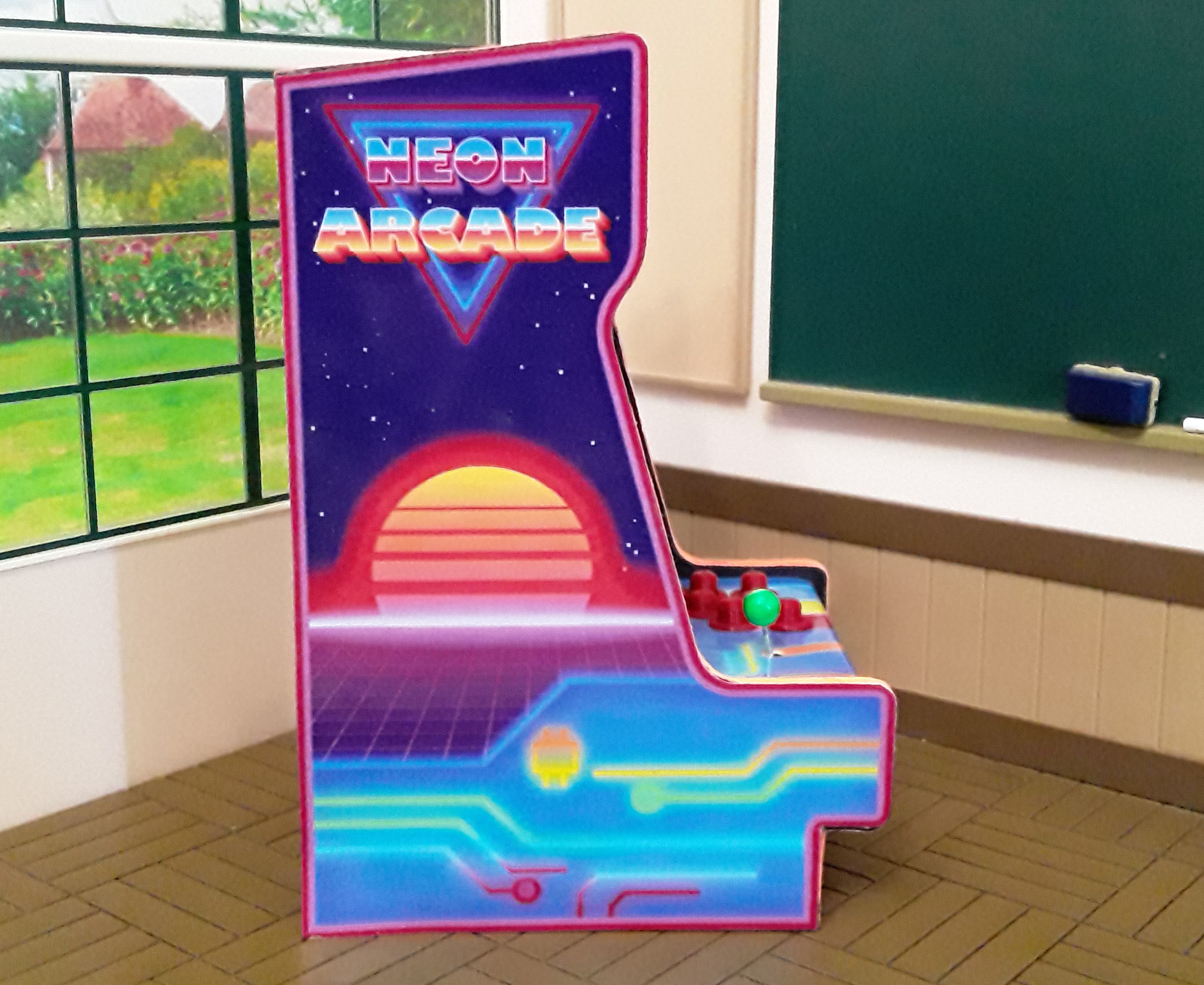 Free STL file Miniature Figure Furniture - Neon Arcade Cabinet・3D ...