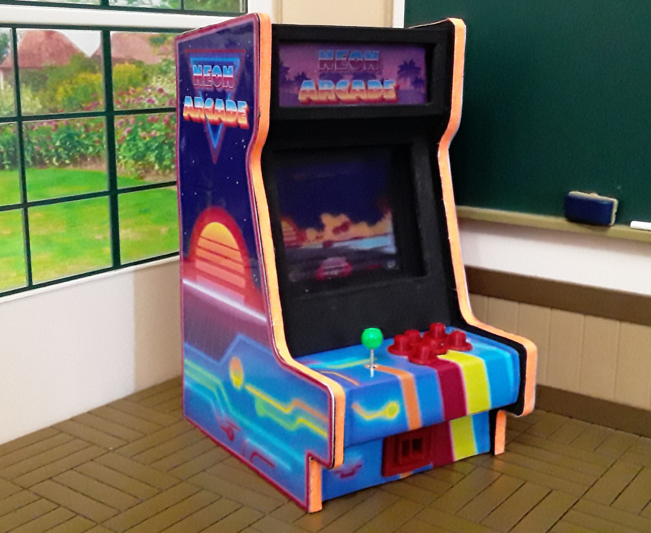 Free STL file Miniature Figure Furniture - Neon Arcade Cabinet・3D ...