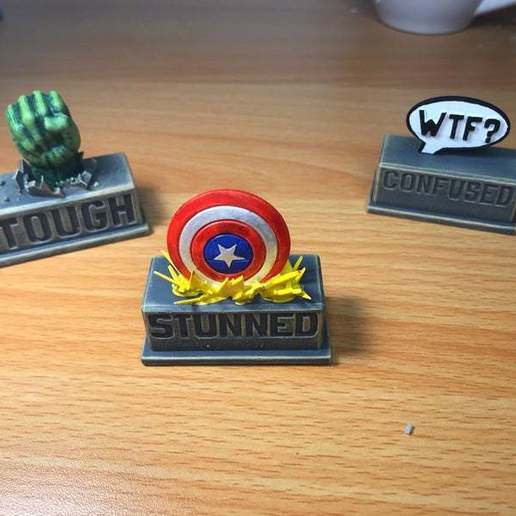 Download STL file Marvel Champions LCG Custom Status Tokens Set • 3D ...