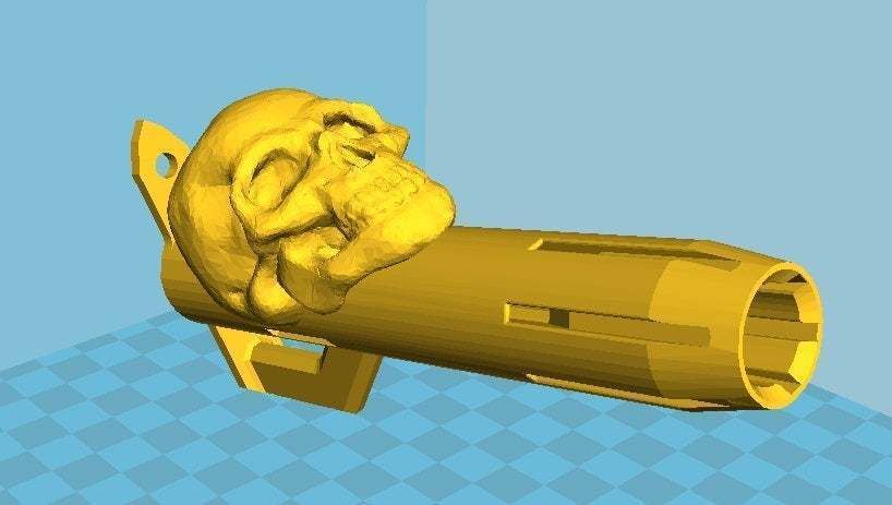 Free STL file Caliburn Skull Muzzle Mod・3D printable object to download ...