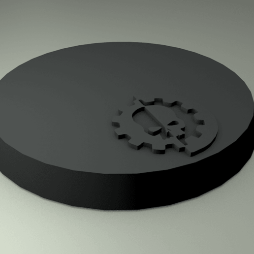 Download free 3D model W40K - base 32mm - Adeptus Mechanicus ・ Cults