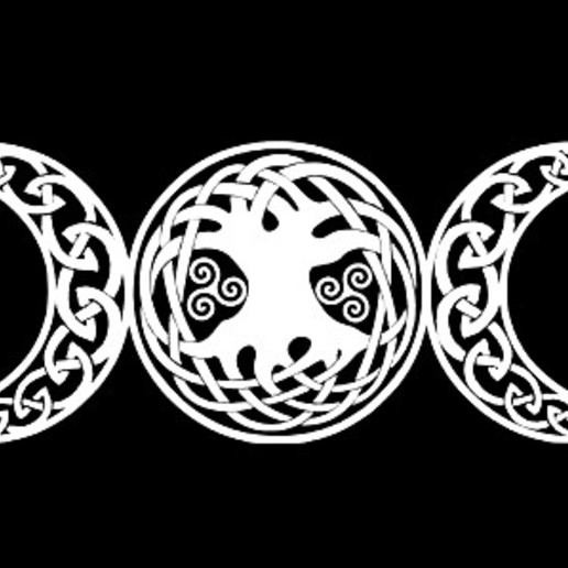 Download free STL file Triple Goddess Moons • 3D print design ・ Cults