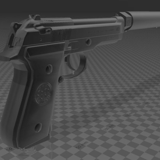 Download free STL file Beretta FS92 with suppressor ・ Cults