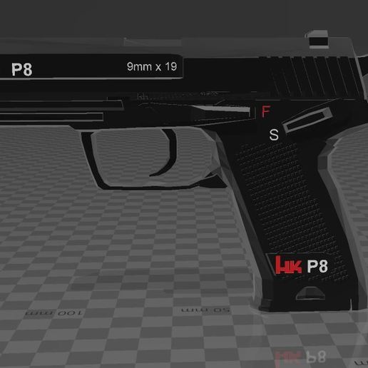 Download free 3D printer designs HECKLER KOCH P8 ・ Cults