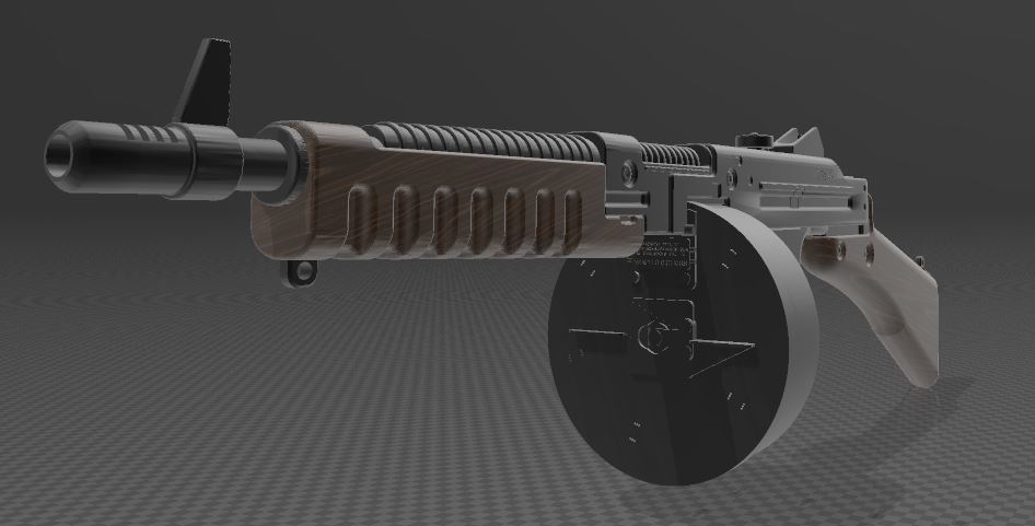 3MF file Thompson Gun with Drum・3D print design to download・Cults