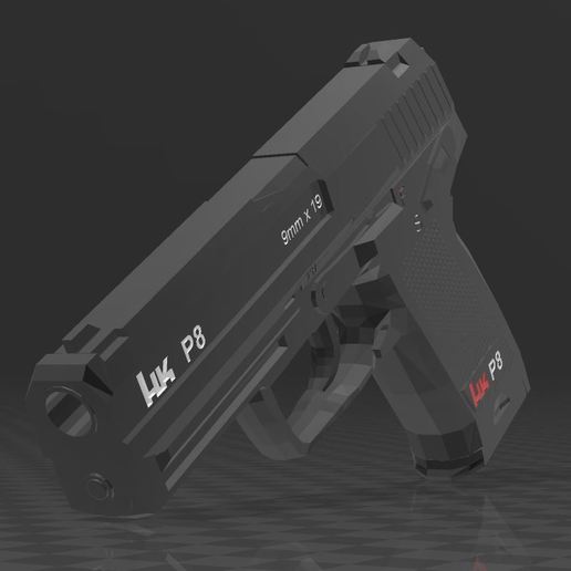 Download free 3D printer designs HECKLER KOCH P8 ・ Cults