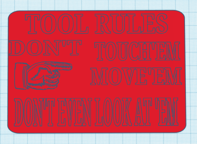 STL file Tool Sign・3D print object to download・Cults