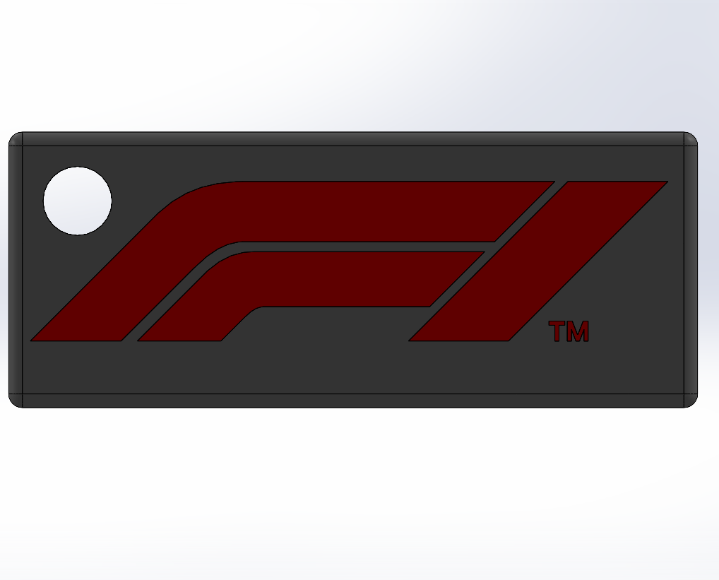 Free STL file F1 Logo Keychain・3D print design to download・Cults