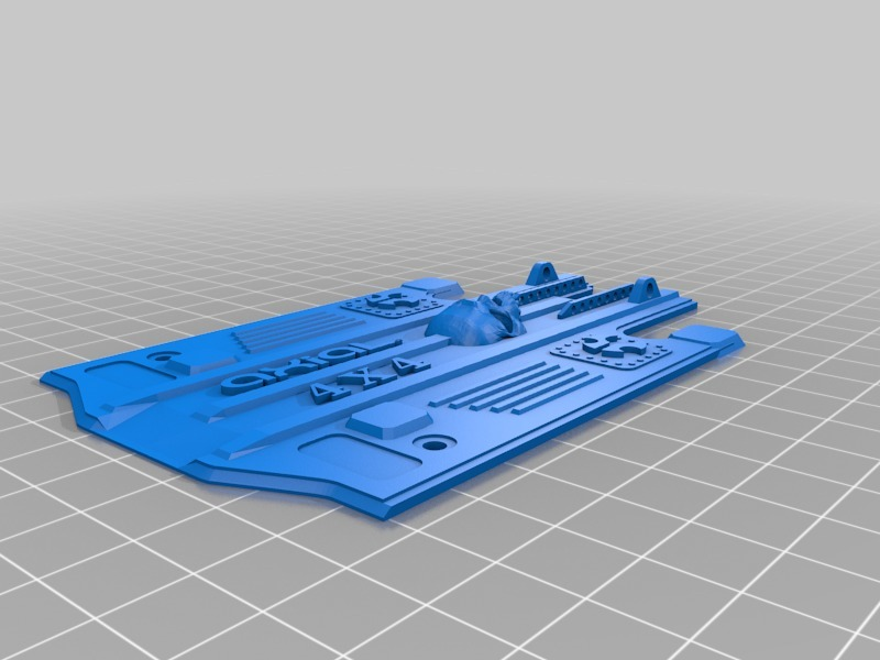Archivo 3D gratis Cubierta del raíl trasero del chasis Axial SCX10 ...