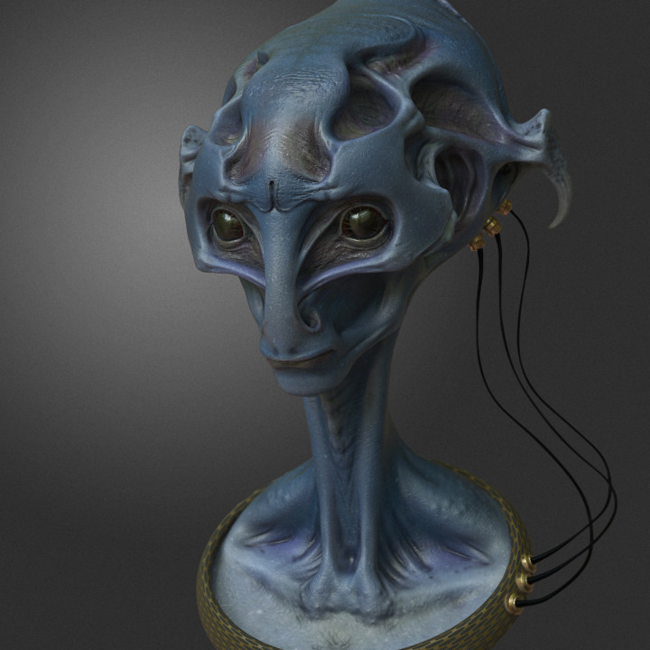 STL file Alien Bust STL・3D printable model to download・Cults