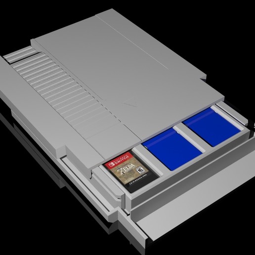 Download STL file Cartridge Nes de Rangement (3 Versions Included) • 3D ...
