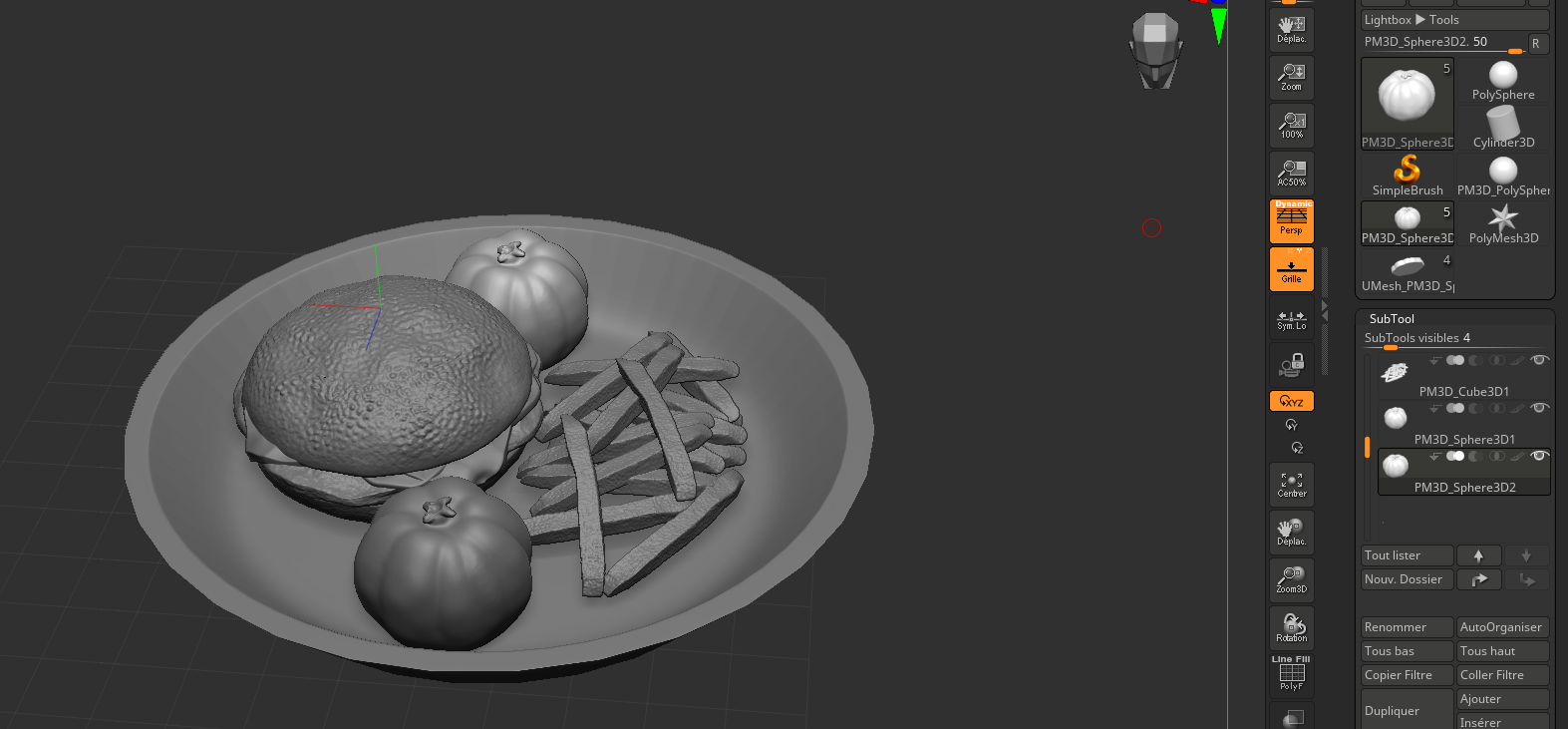 Free STL file hamburger with fried tomato Plate・3D printing model to ...