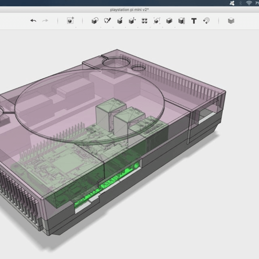 Download free STL file Playstation Pi Mini V.2 (Raspberry Pi 2 + 3 Case ...