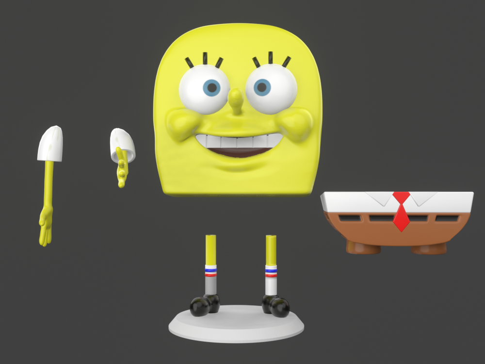 Файл 3D Spongebob meme sculpture 3D print・3D-печатная модель для ...
