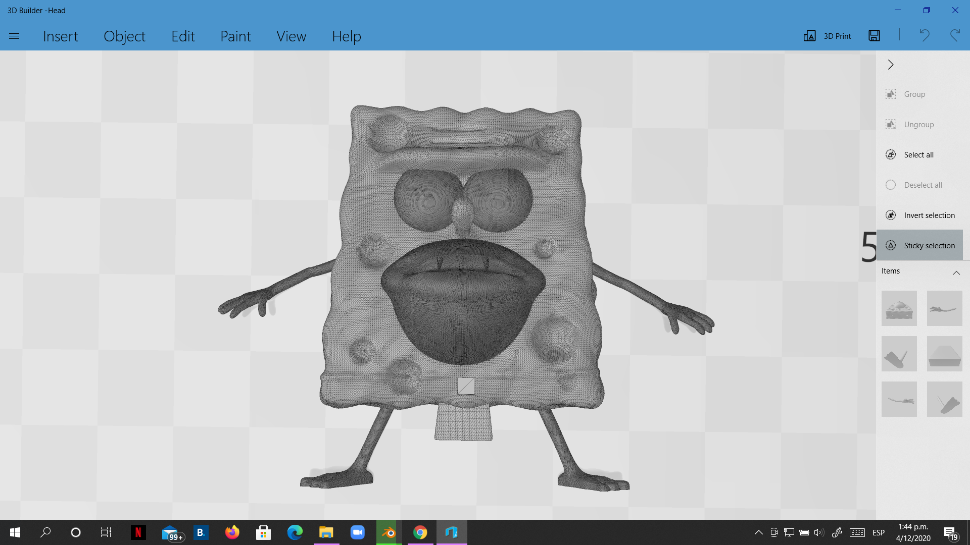 Файл 3D Spongebob Caveman meme sculpture art 3D print 🗿・3D-печатная ...