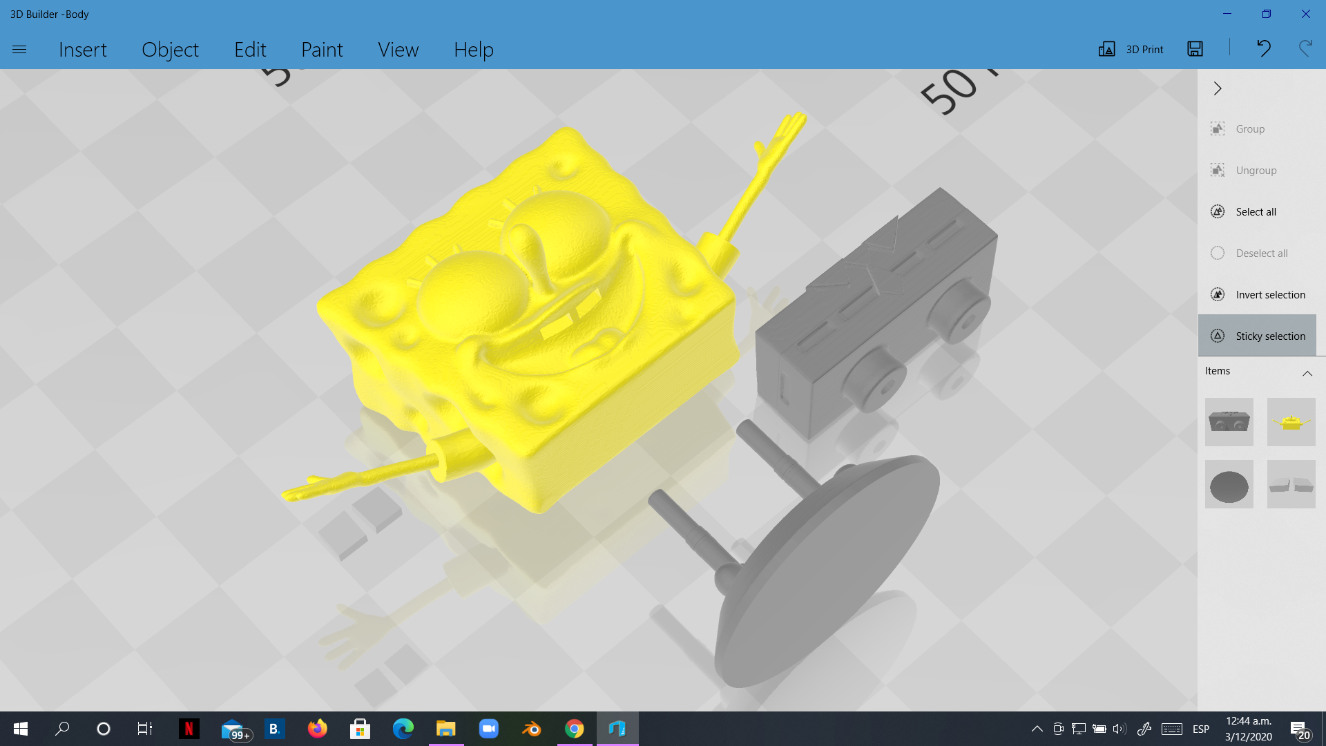 3D file Spongebob Happy sculpture 3D print 🗿・3D printing template to ...