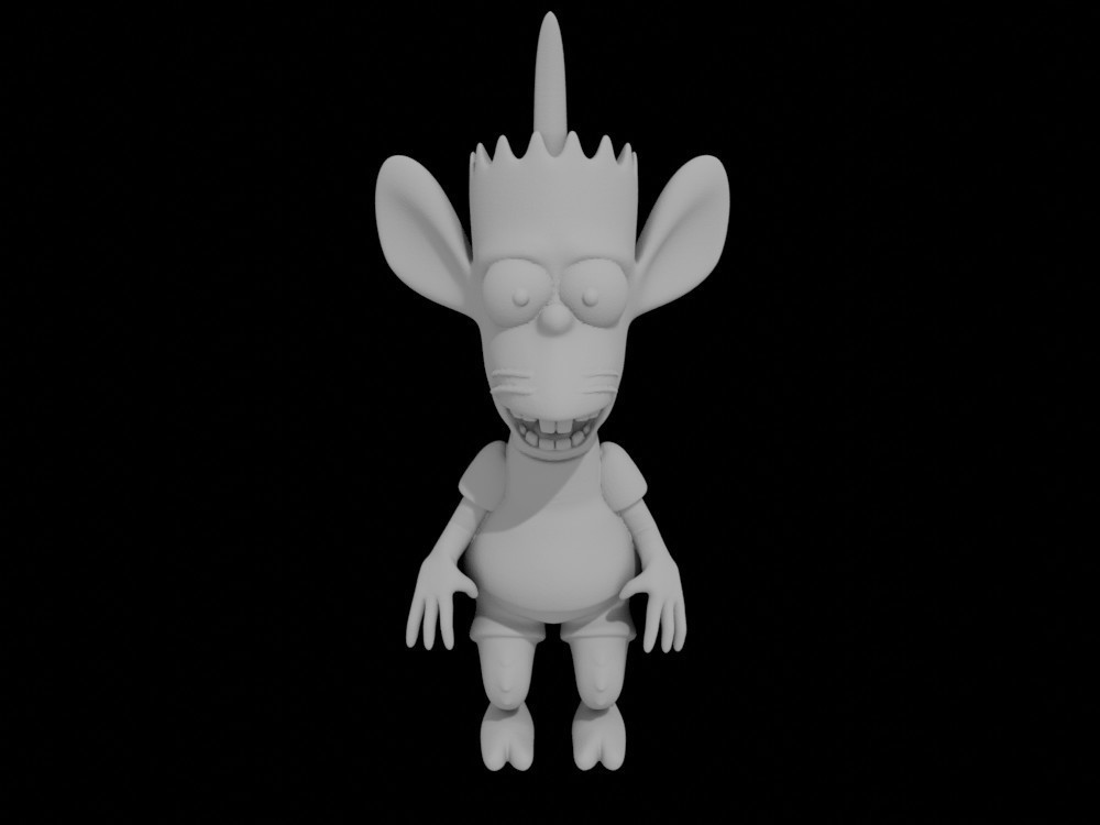Download STL file Bart Simpson rat boy 3D printable model cartoon print ...